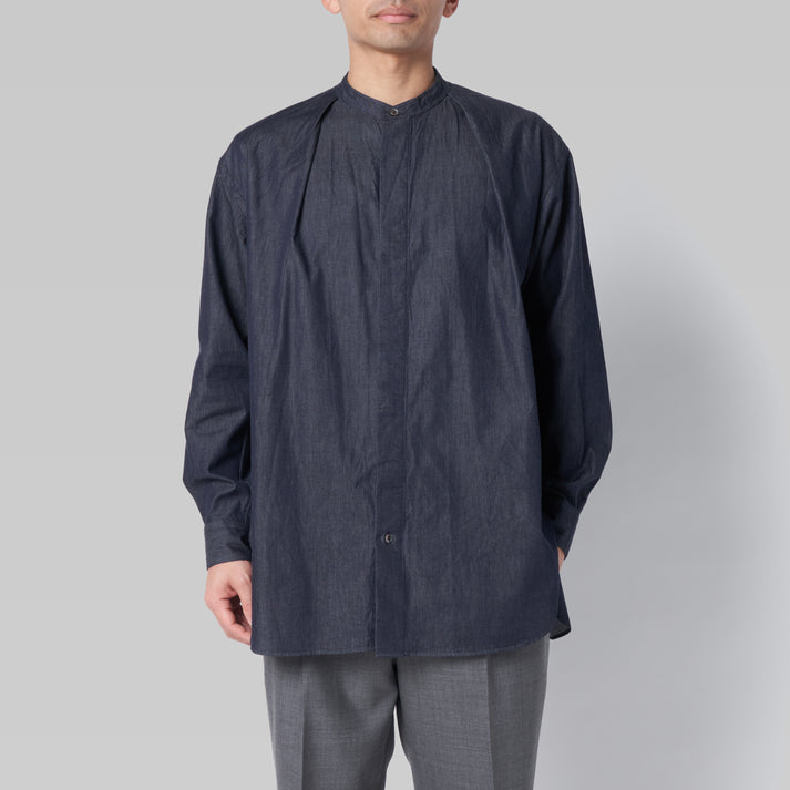 CSH-1 – 4oz Light Denim – Navy / 1インプリーツ ロングシャツ – :colon | コロン オフィシャル ...